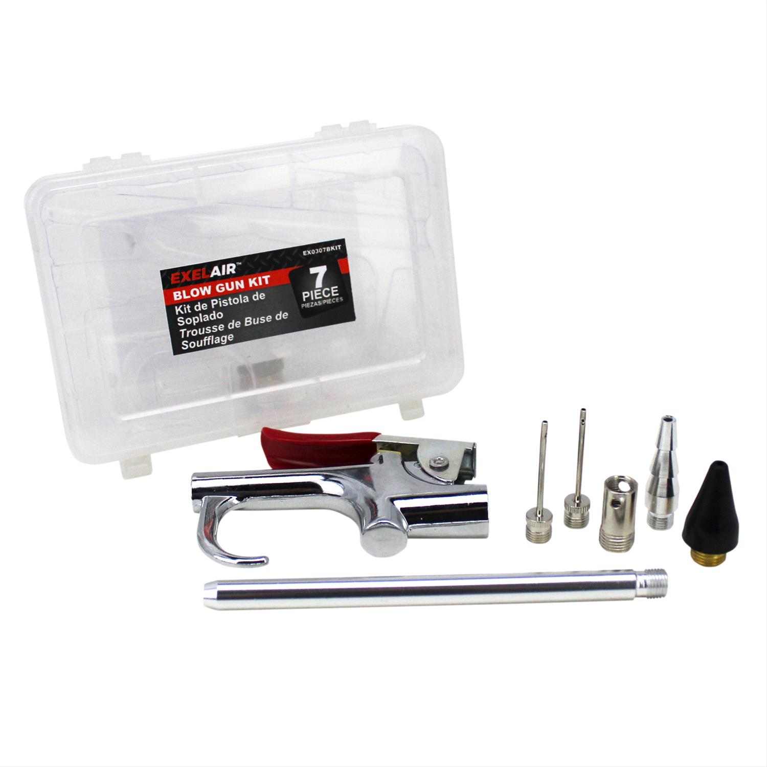 Milton Industries EX0307BKIT Milton EXELAIR 7-Piece Blow Gun and Air ...