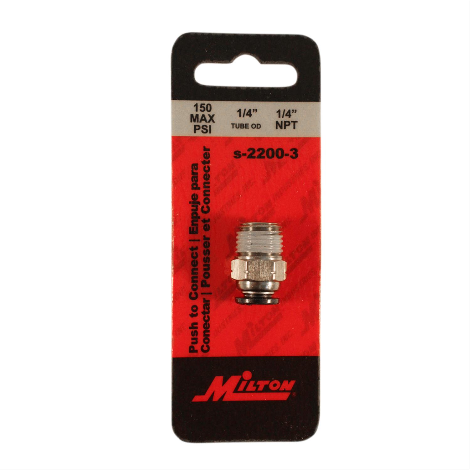 Milton Industries S-2200-3 Milton Push-to-Connect Fittings | Summit Racing