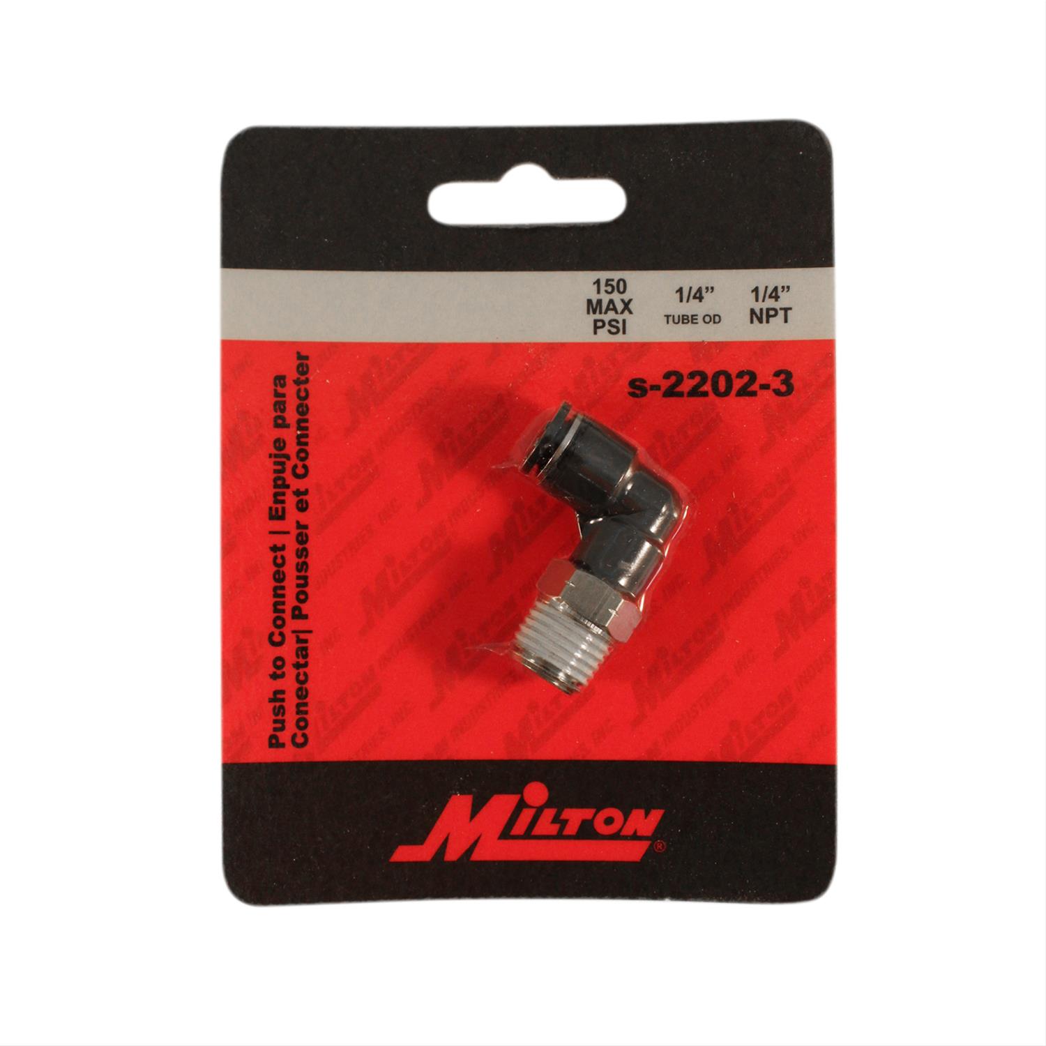Milton Industries S-2202-3 Milton Push-to-Connect Fittings | Summit Racing