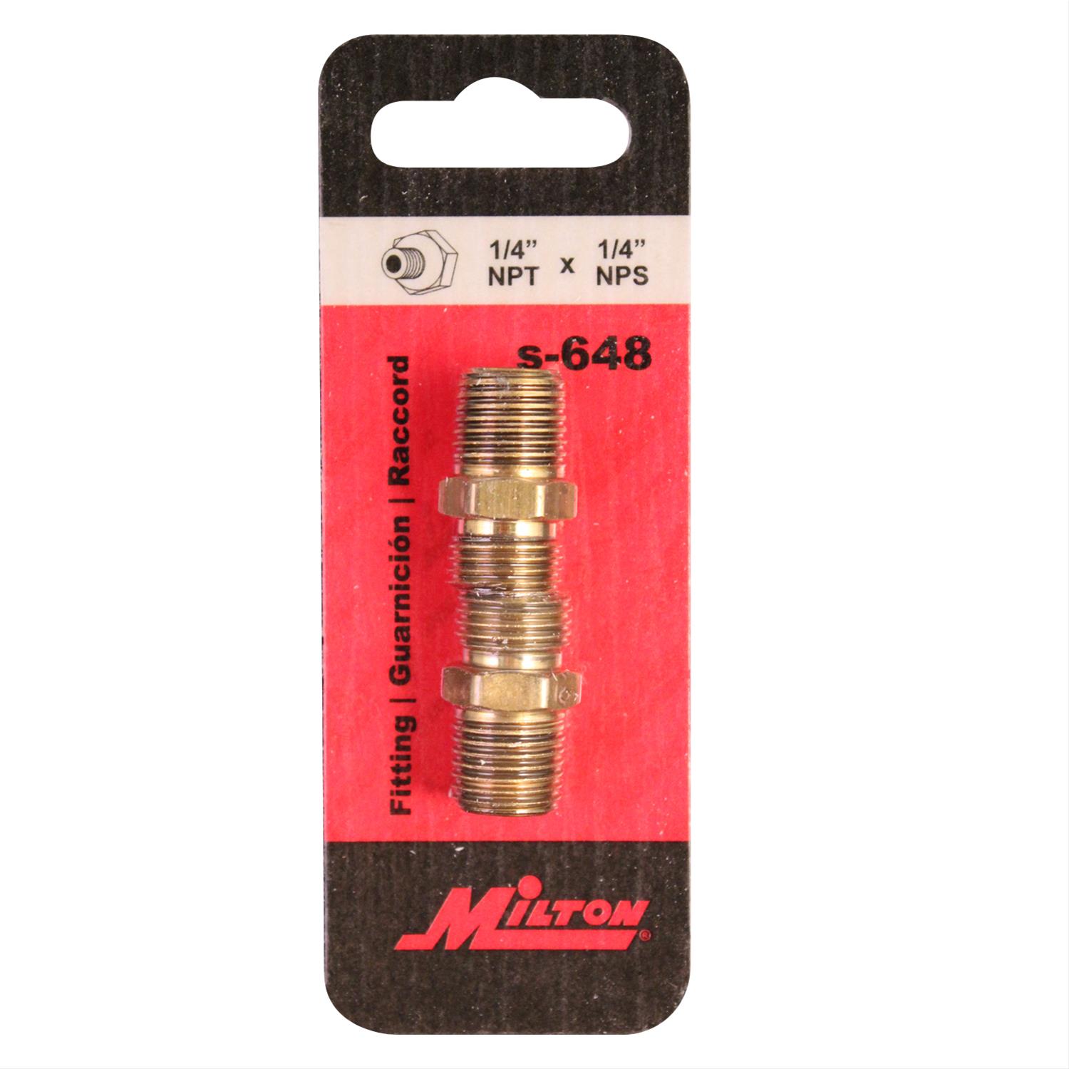 Milton Industries S-648 Milton Hex Coupling Fittings | Summit Racing