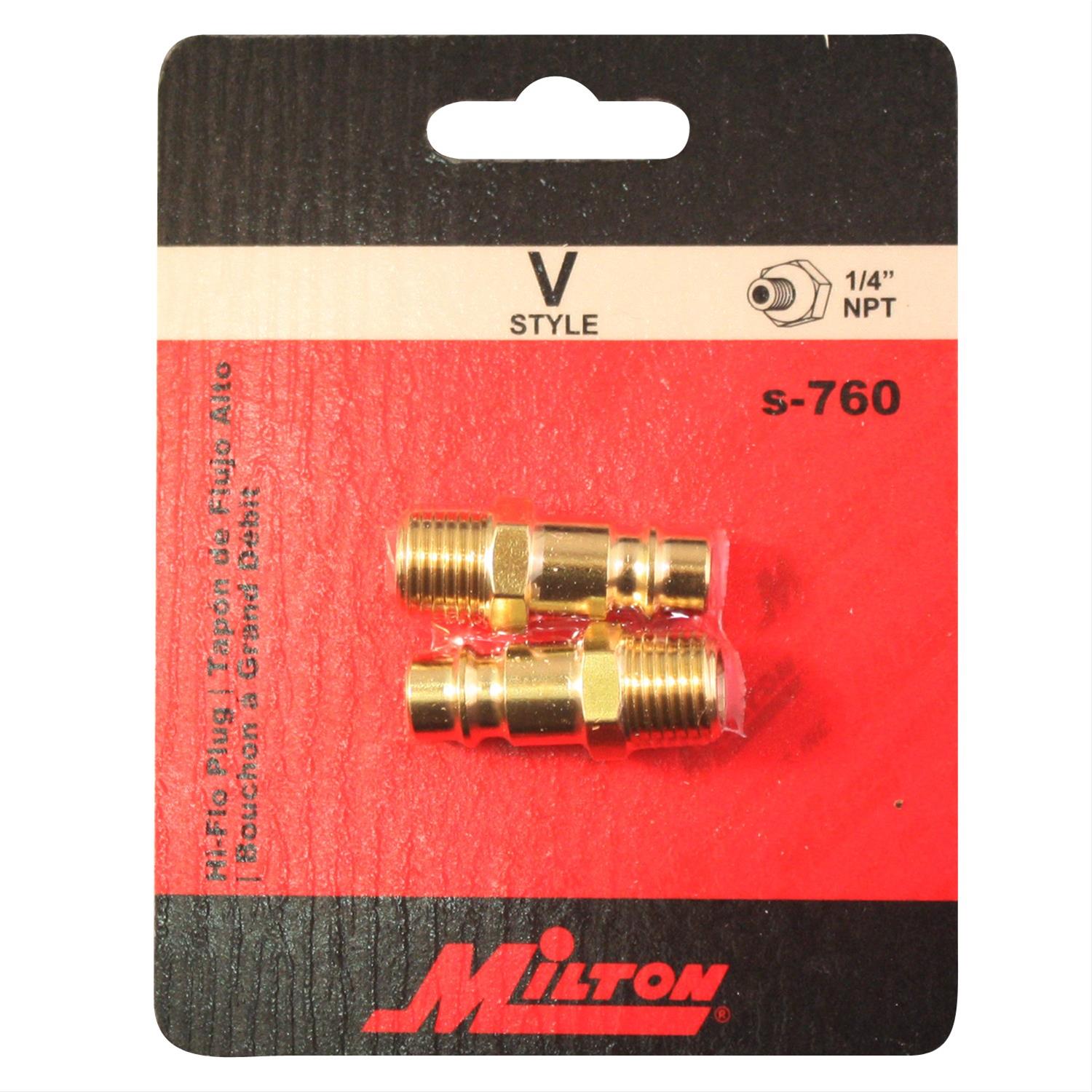 Milton Industries S-760 Milton V-Style Plugs | Summit Racing