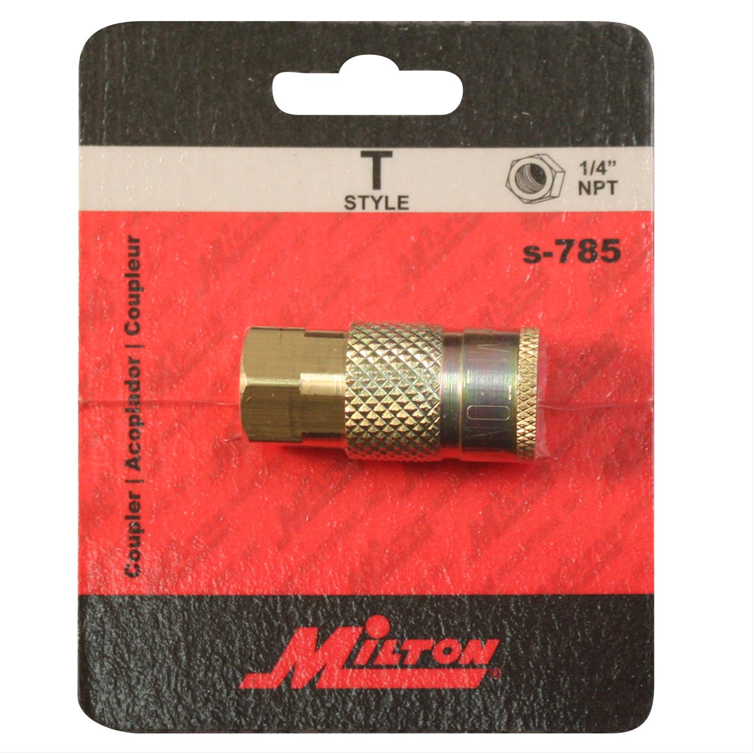 Milton Industries S-785 Milton T-Style Air Couplers | Summit Racing