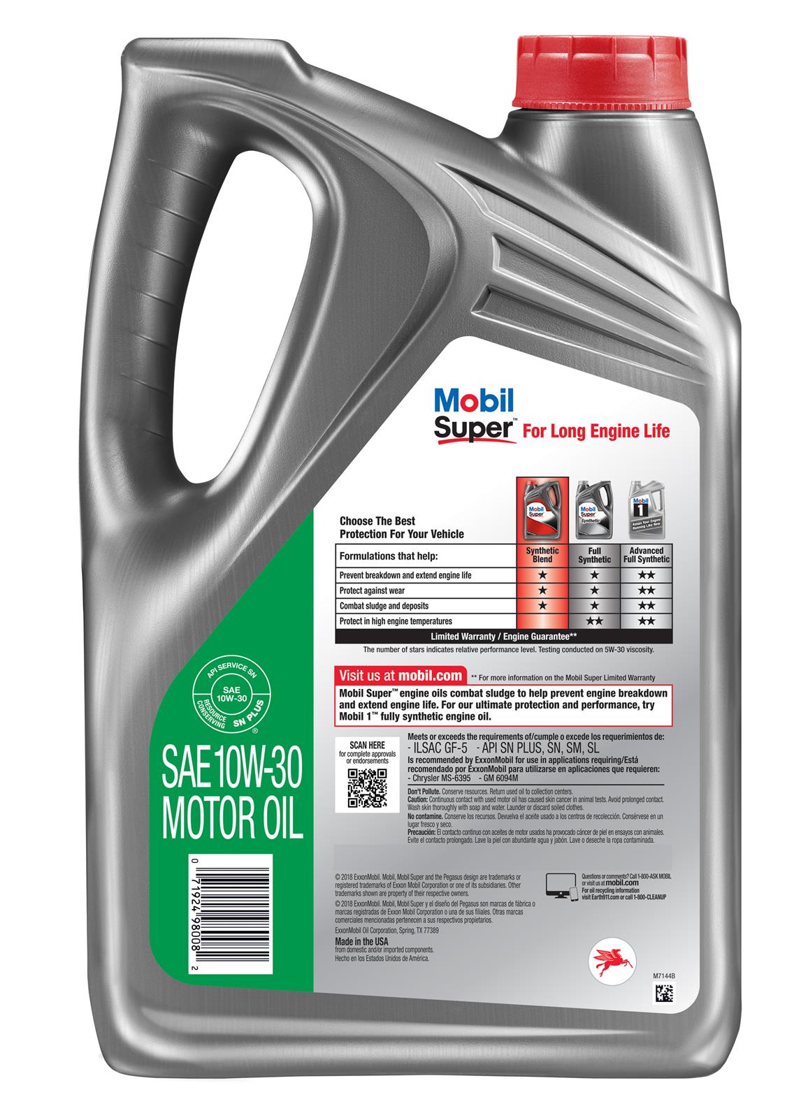 Mobil 1 124406 Mobil Super Synthetic Blend Motor Oil | Summit Racing