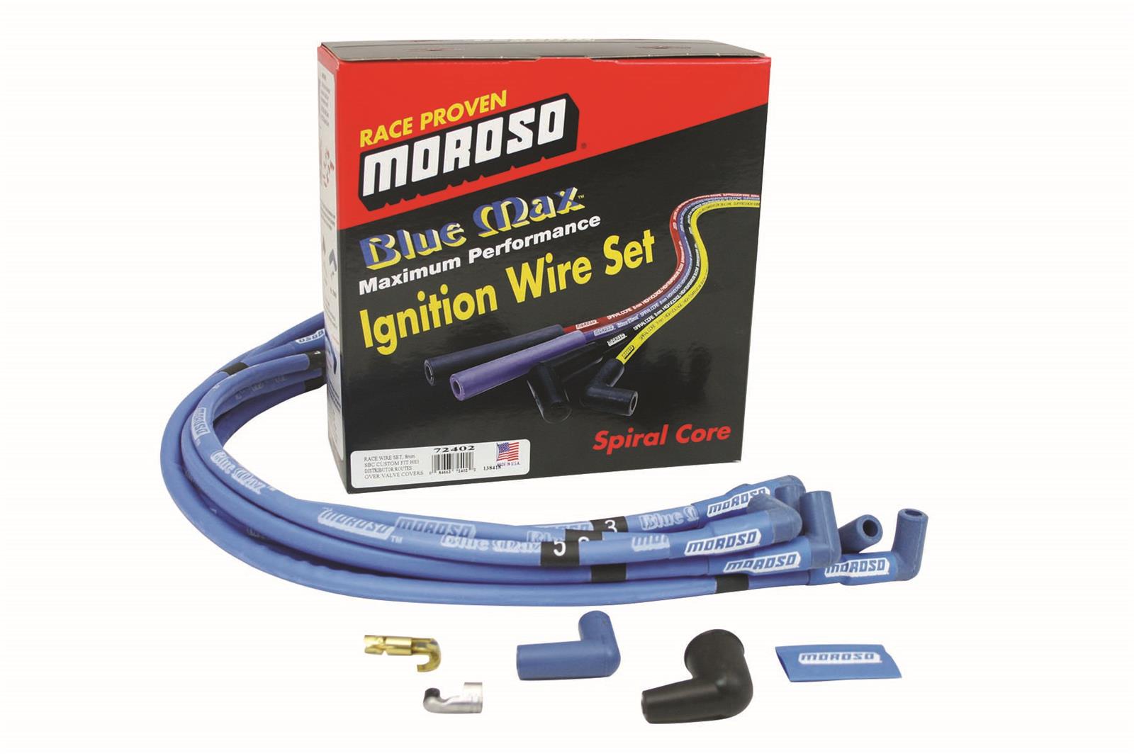 CHEVROLET Moroso 72402 Moroso Blue Max Spiral Core Race Wire Sets ...