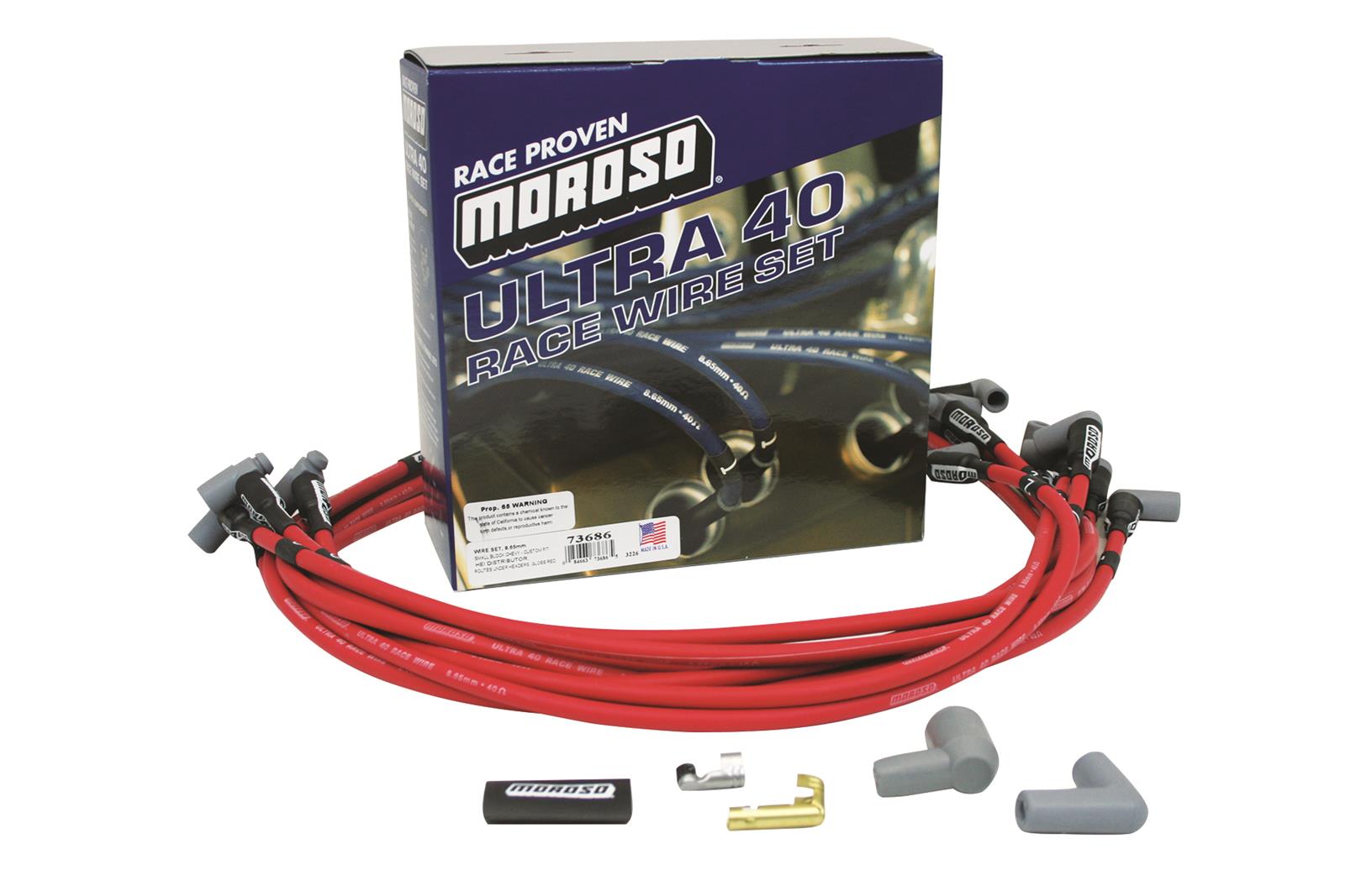 Moroso Chevrolet Big Block Ignition Wire Set - Ultra 40 - Unsleeved ...