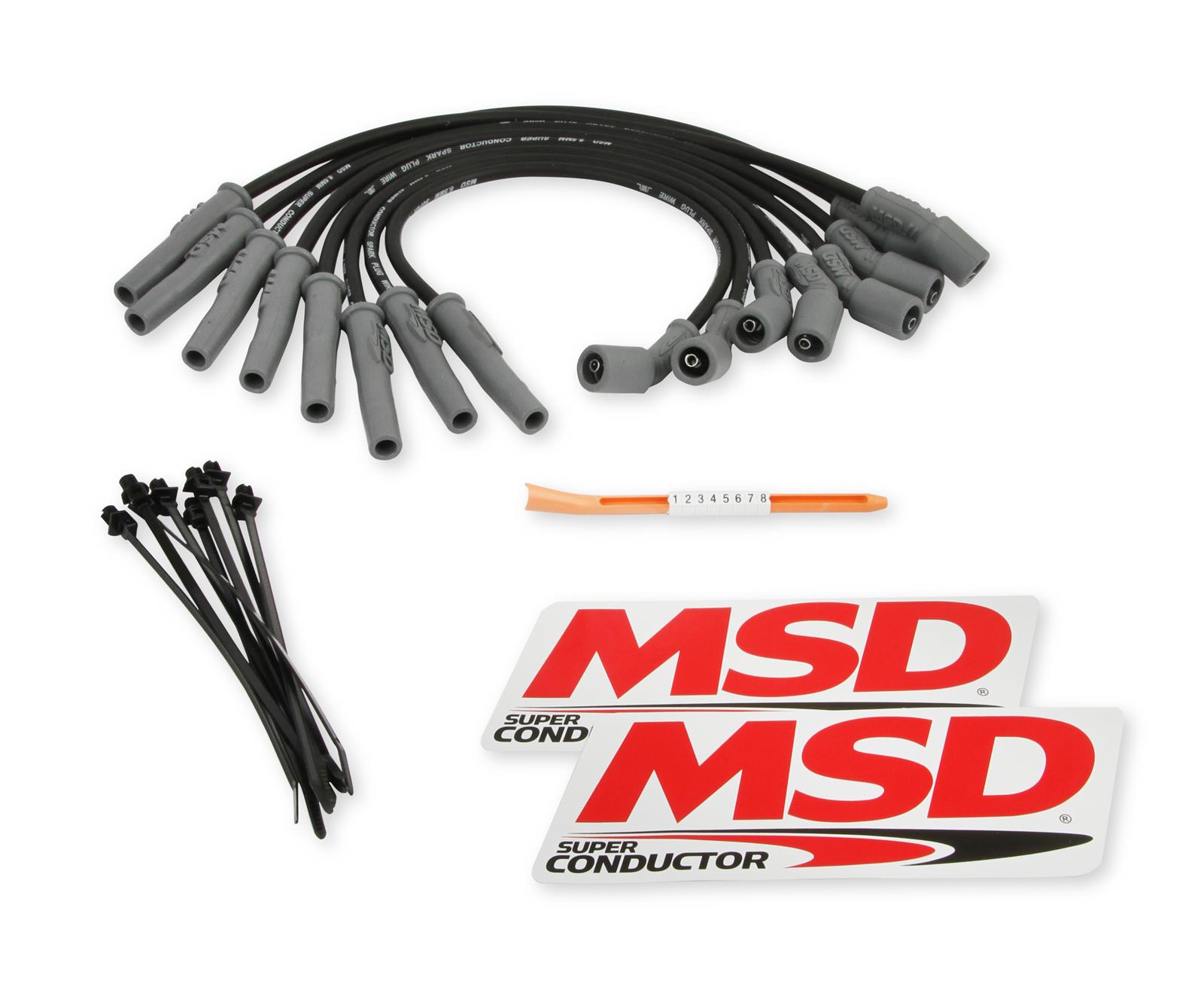 FORD MSD Ignition 31633 MSD 8.5mm Super Conductor Spark Plug Wire Sets ...