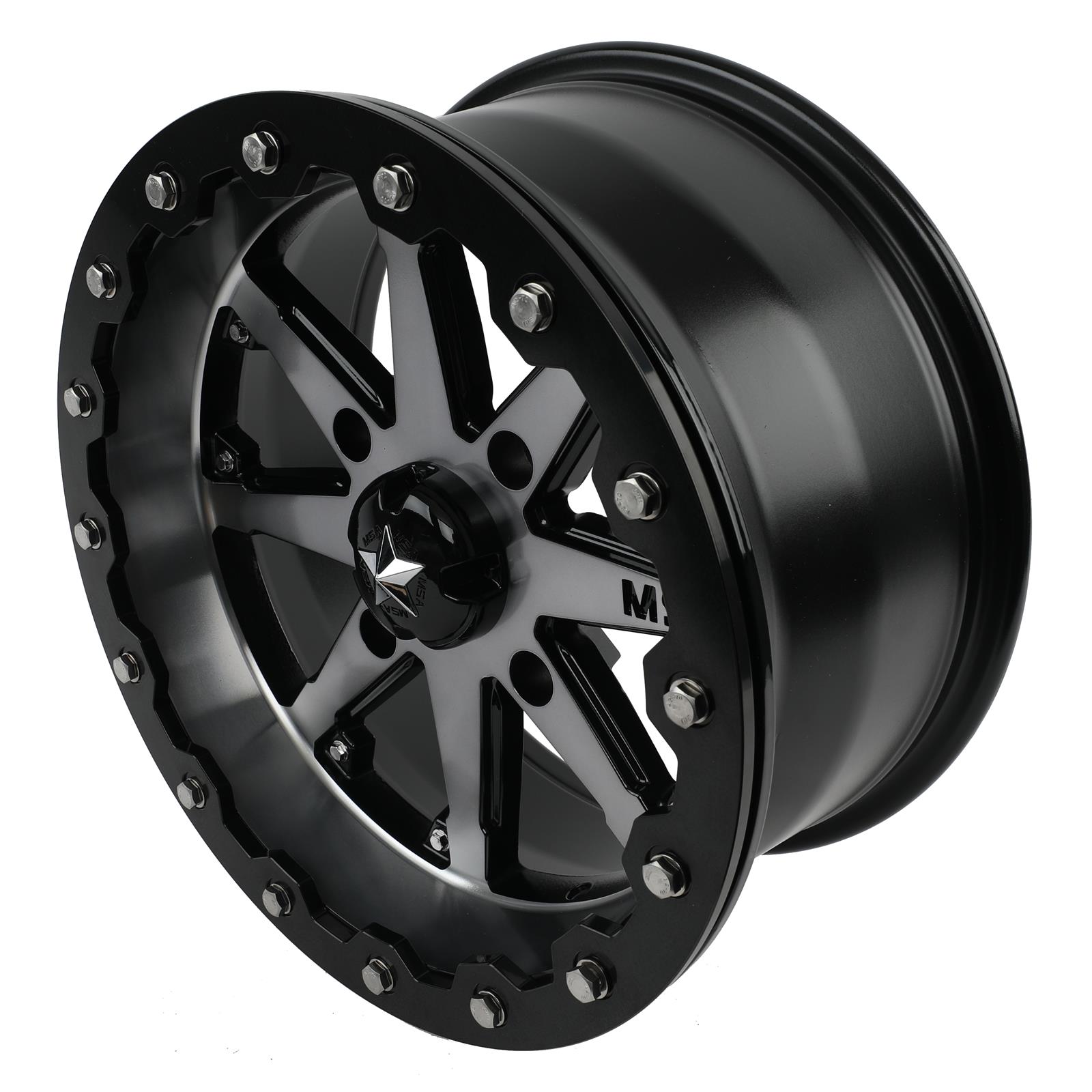 MSA Wheels M21-05737 MSA Wheels M21 Lok Gunmetal Black Beadlock Wheels ...