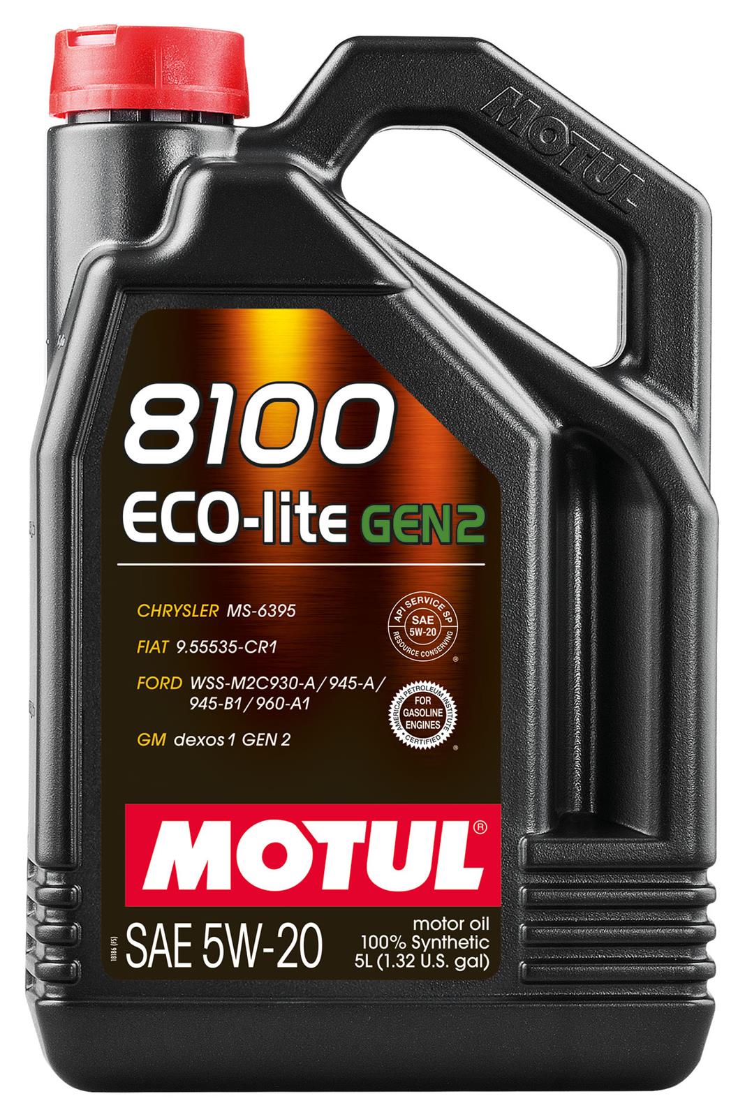MOTUL 111360 Motul 8100 Eco-Lite Motor Oil | Summit Racing