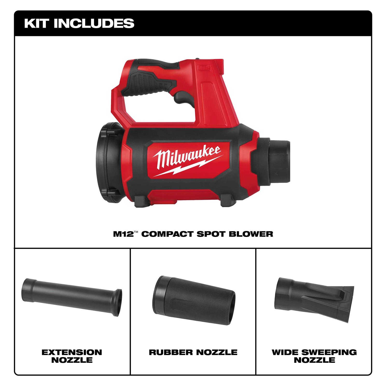 Milwaukee Tool 0852-20 Milwaukee M12 Compact Blowers | Summit Racing