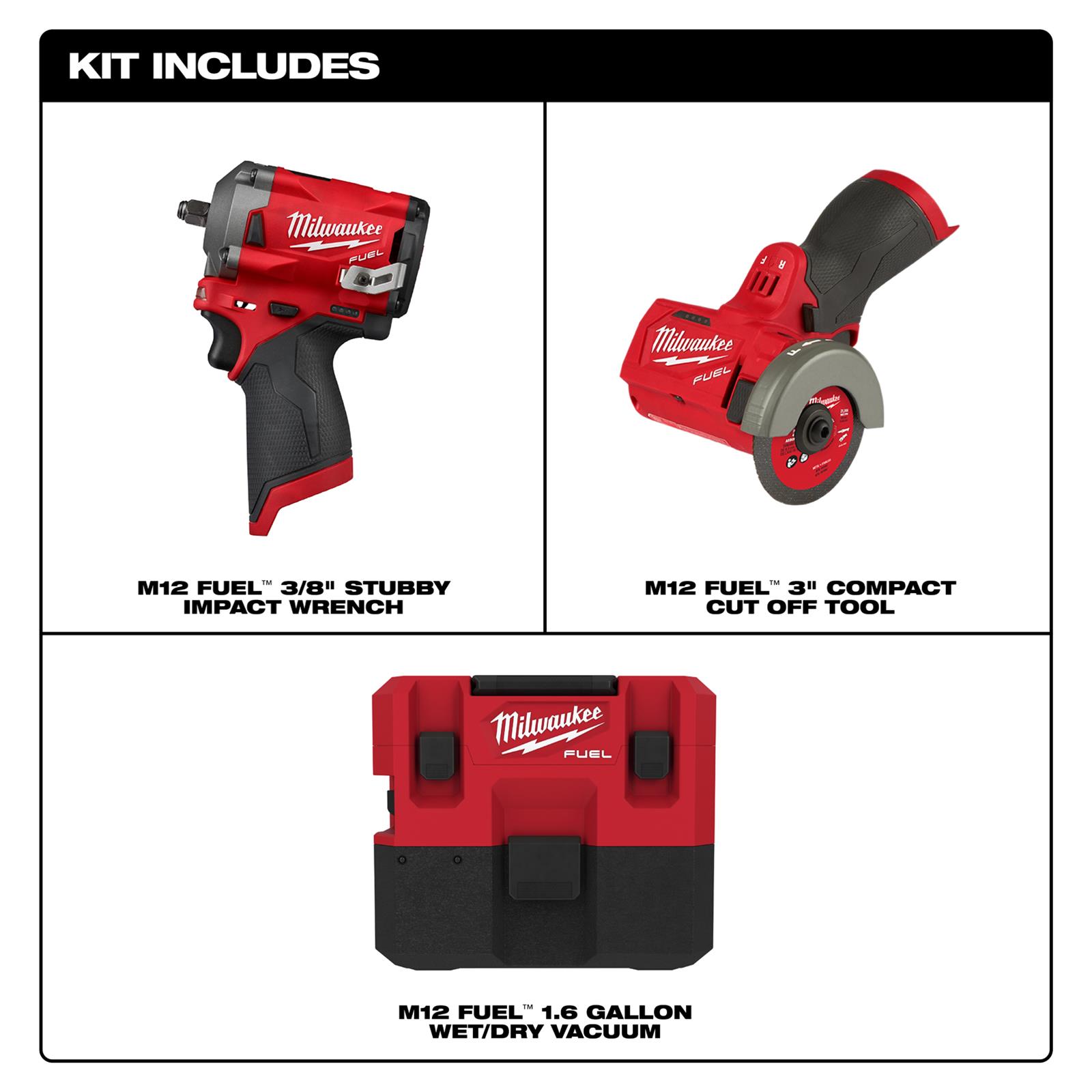 Milwaukee Tool 2022-T2-B9 Milwaukee M12 FUEL Tier 2 Cordless Tool ...