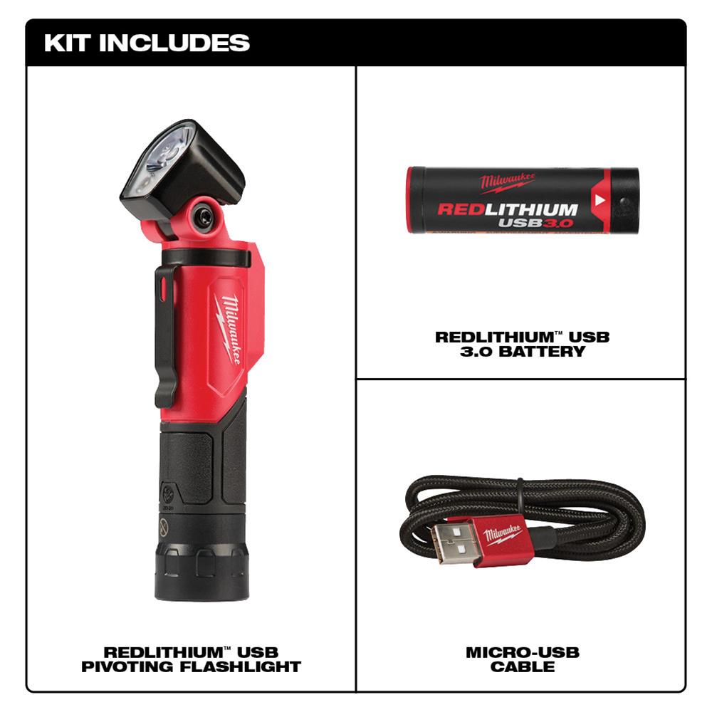 Milwaukee Tool 2113-21 Milwaukee USB Rechargeable Pivoting Flashlights ...