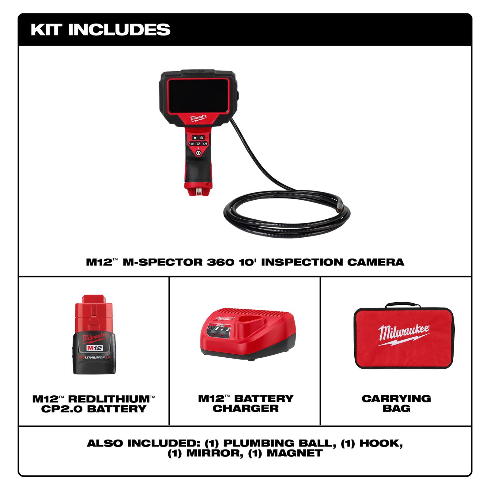 Milwaukee Tool 2324-21 Milwaukee M-Spector Inspection Cameras | Summit ...