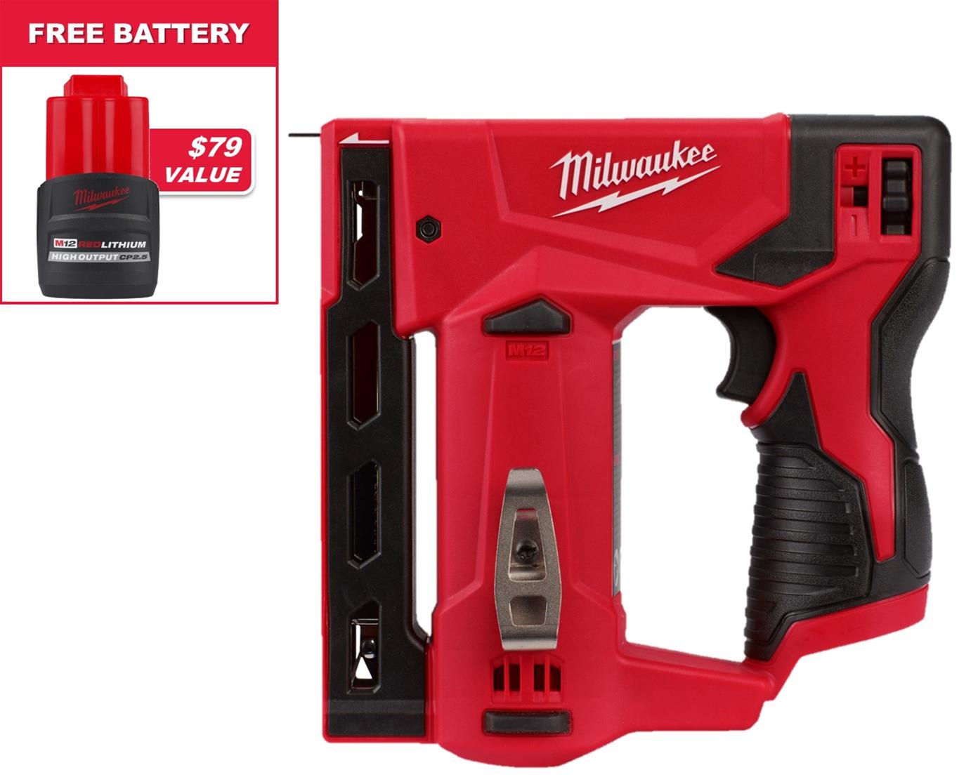 Milwaukee Tool 2447-20 Milwaukee M12 3/8 in. Crown Staplers | Summit Racing