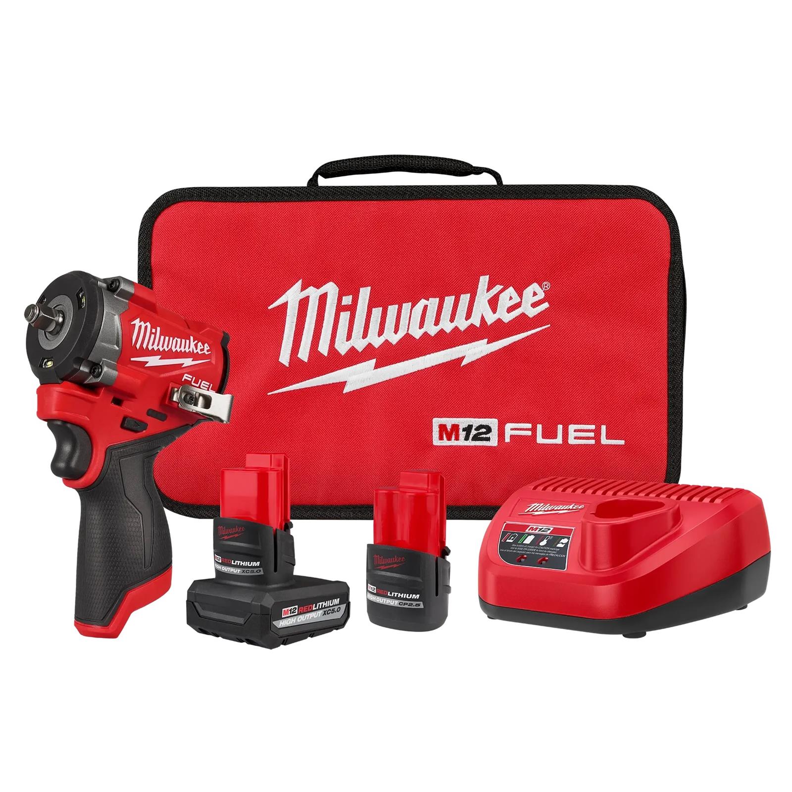 Milwaukee Tool 2562-22 Milwaukee M12 FUEL Stubby Impact Wrenches ...