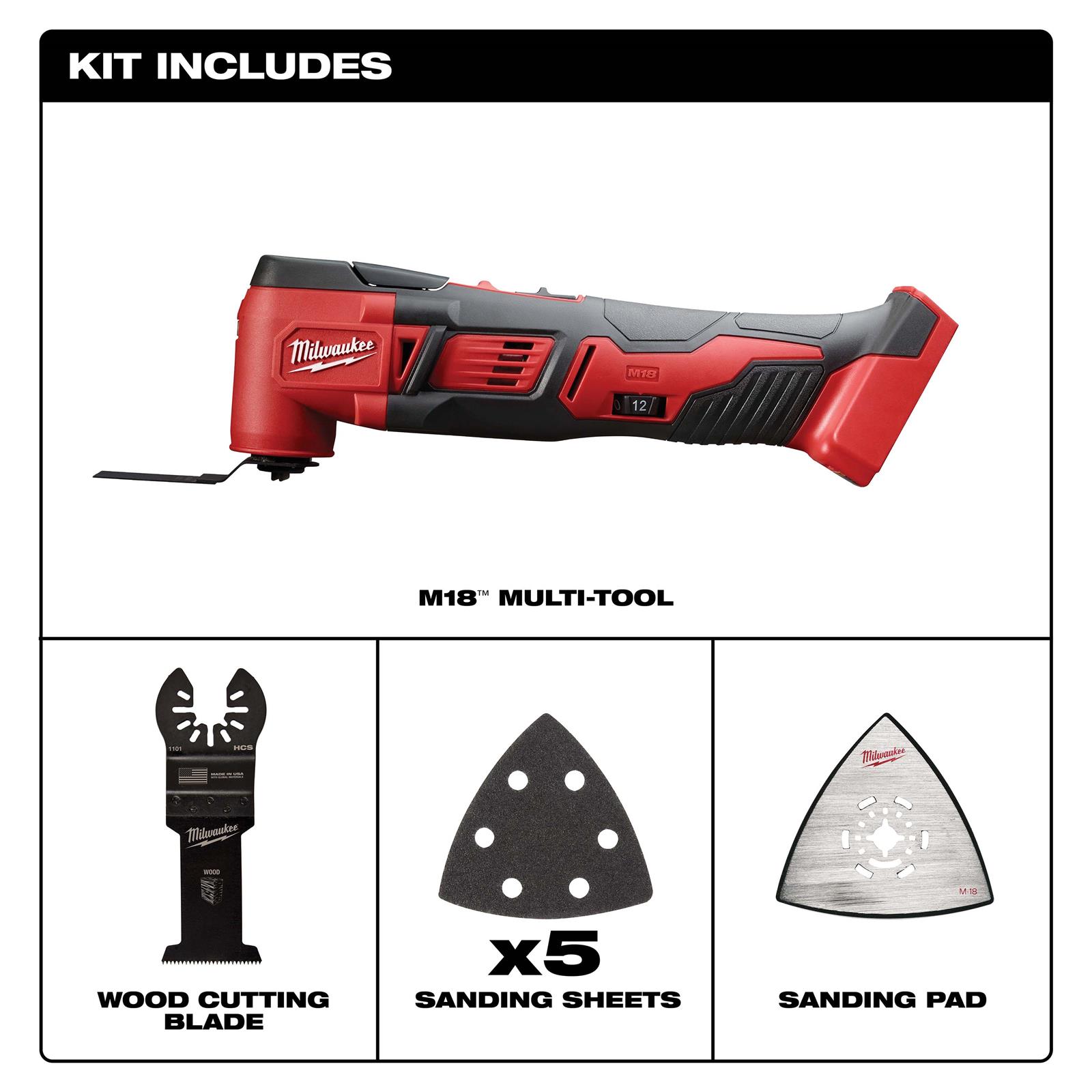 Milwaukee Tool 2626-20 Milwaukee M18 Cordless Multi-Tools | Summit Racing