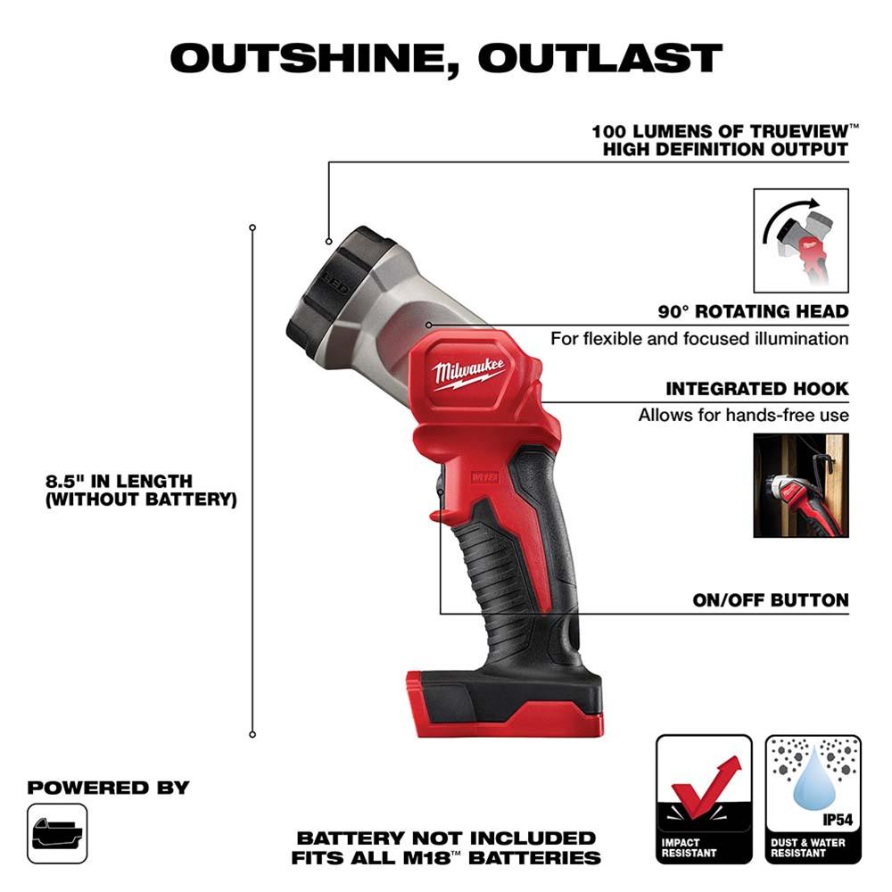 Milwaukee Tool 2735-20 Milwaukee M18 Work Lights | Summit Racing