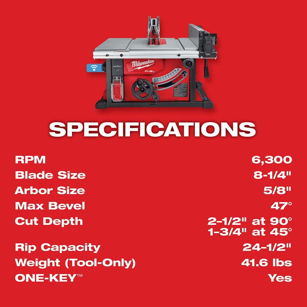 Milwaukee Tool 2736-21HD Milwaukee M18 FUEL Table Saws | Summit Racing