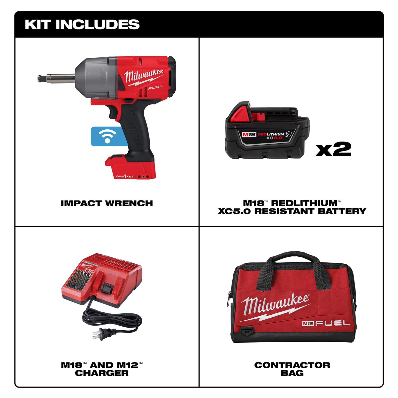 Milwaukee Tool 2769-22R Milwaukee M18 FUEL 1/2 in. Extended Anvil ...