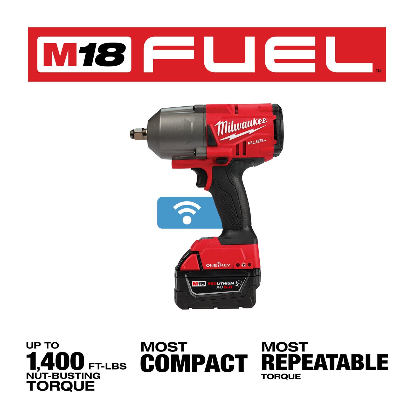 Milwaukee Tool 2863-22R Milwaukee M18 FUEL ONE-KEY High-Torque 1/2 in ...
