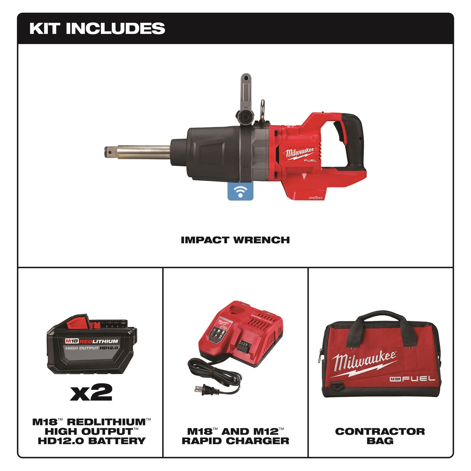 Milwaukee Tool 2869-22HD Milwaukee M18 FUEL 1 in. D-Handle Extension ...
