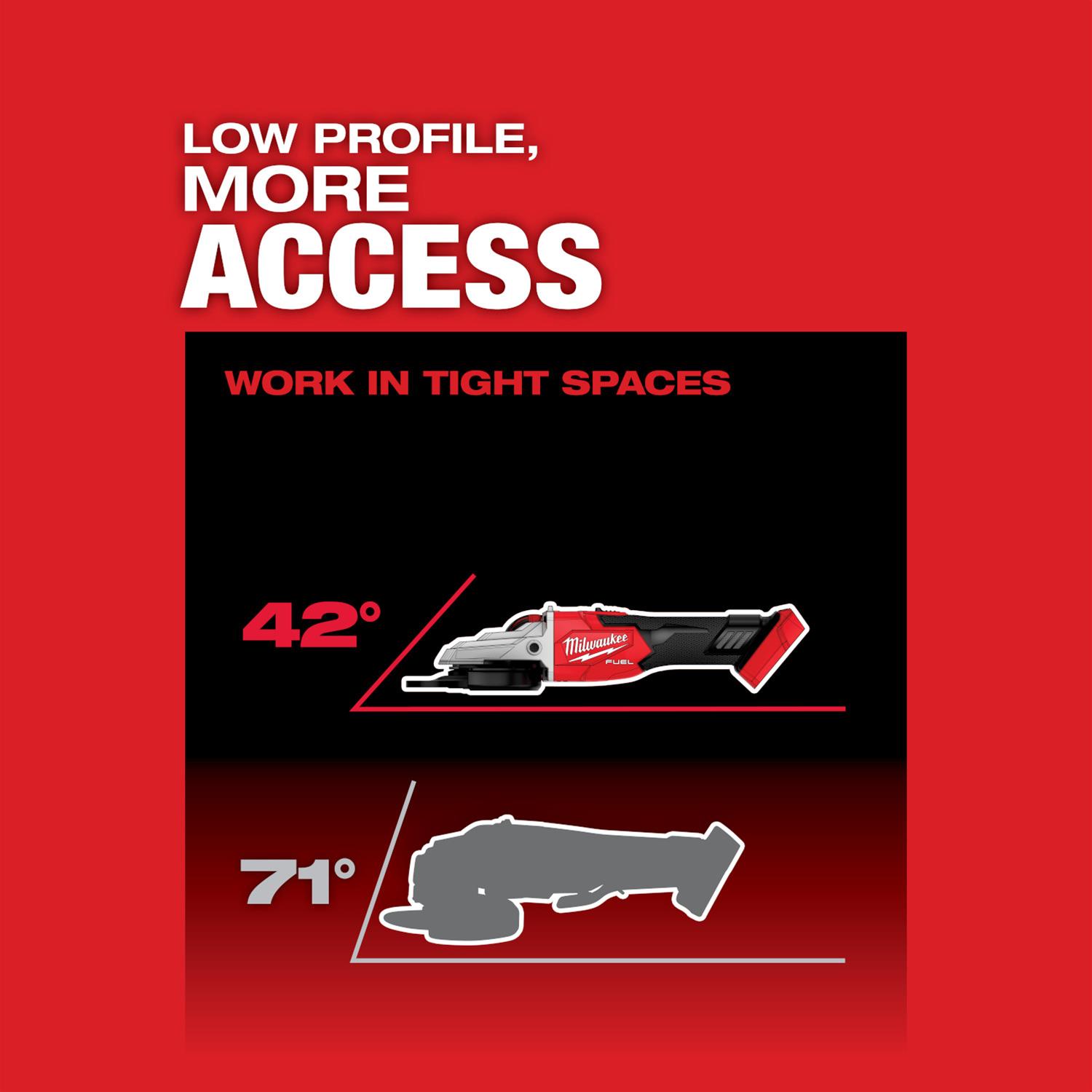 Milwaukee Tool 2887-20 Milwaukee M18 FUEL 5 in. Flathead Braking Angle ...