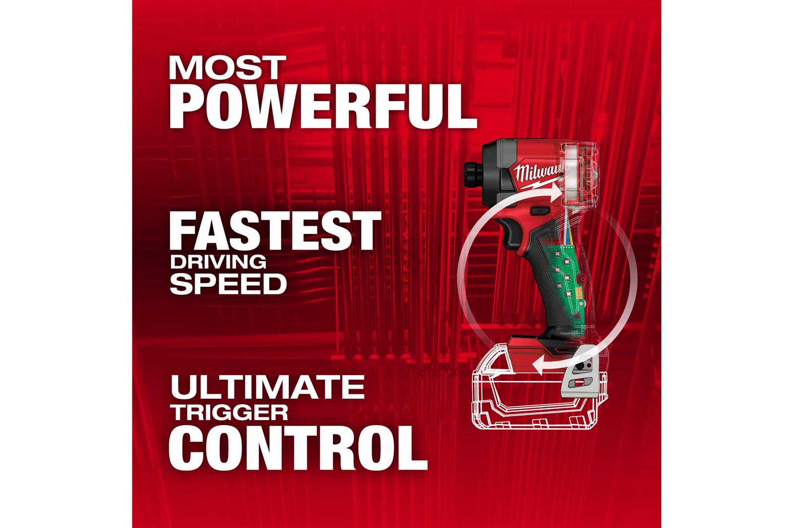 Milwaukee Tool 2953-20 Milwaukee M18 FUEL Brushless 1/4 in. Hex Impact ...