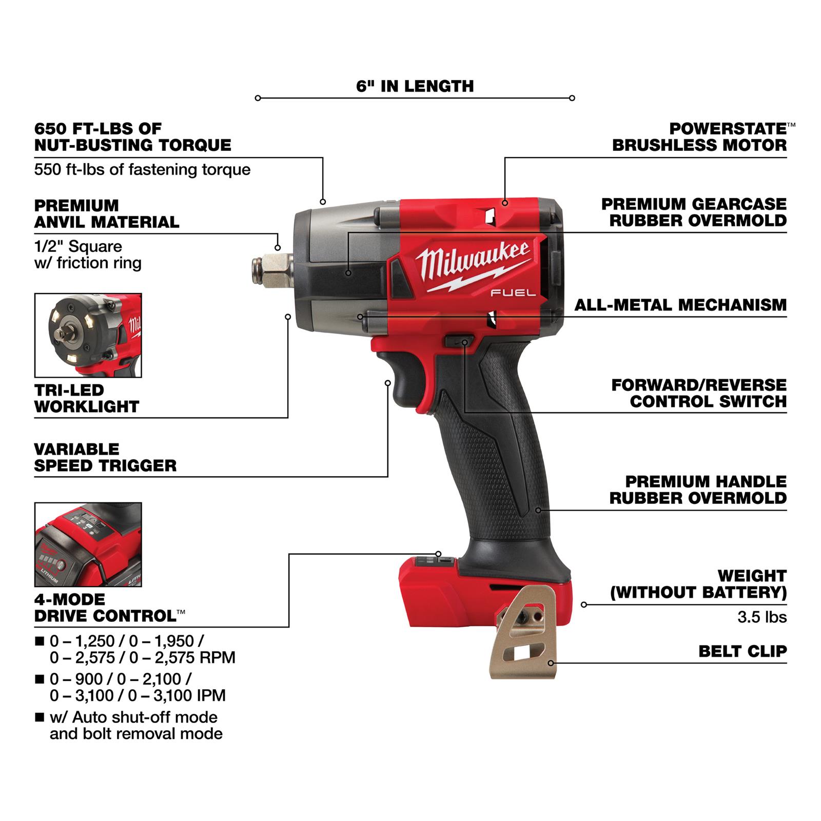 Milwaukee Tool 3697-27 Milwaukee M18 Brushless 7-Tool Combo Kits ...