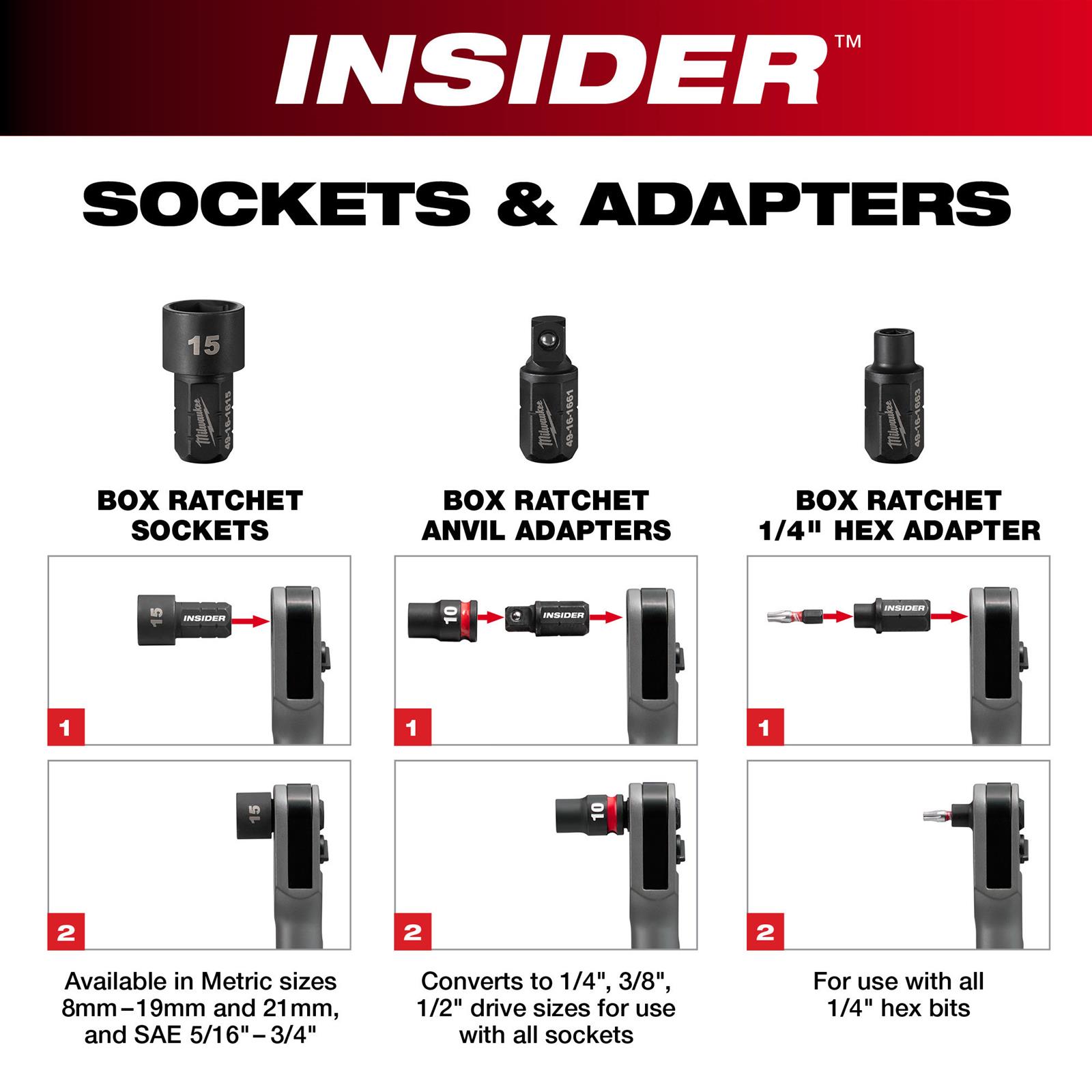 Milwaukee Tool 3050-21 Milwaukee INSIDER Box Ratchets | Summit Racing
