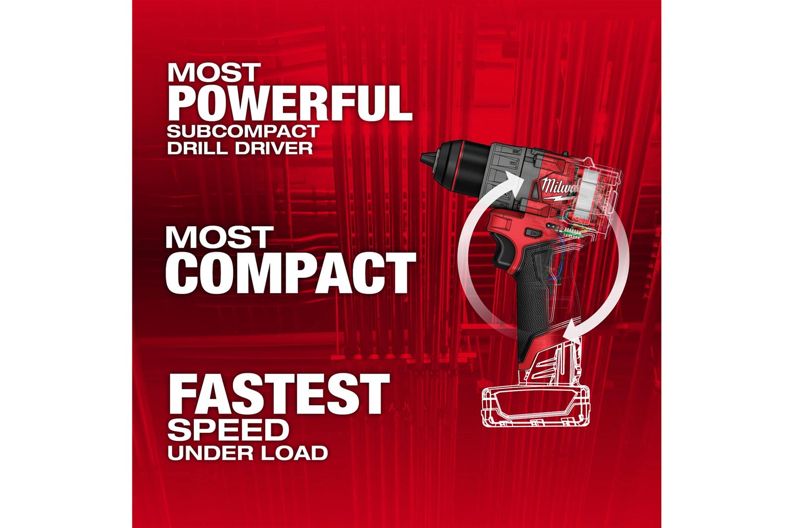 Milwaukee Tool 3403-20 Milwaukee M12 FUEL Brushless 1/2 in. Drill ...