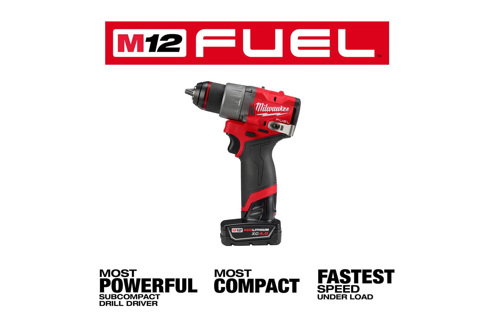 Milwaukee Tool 3403-22 Milwaukee M12 FUEL Brushless 1/2 in. Drill ...