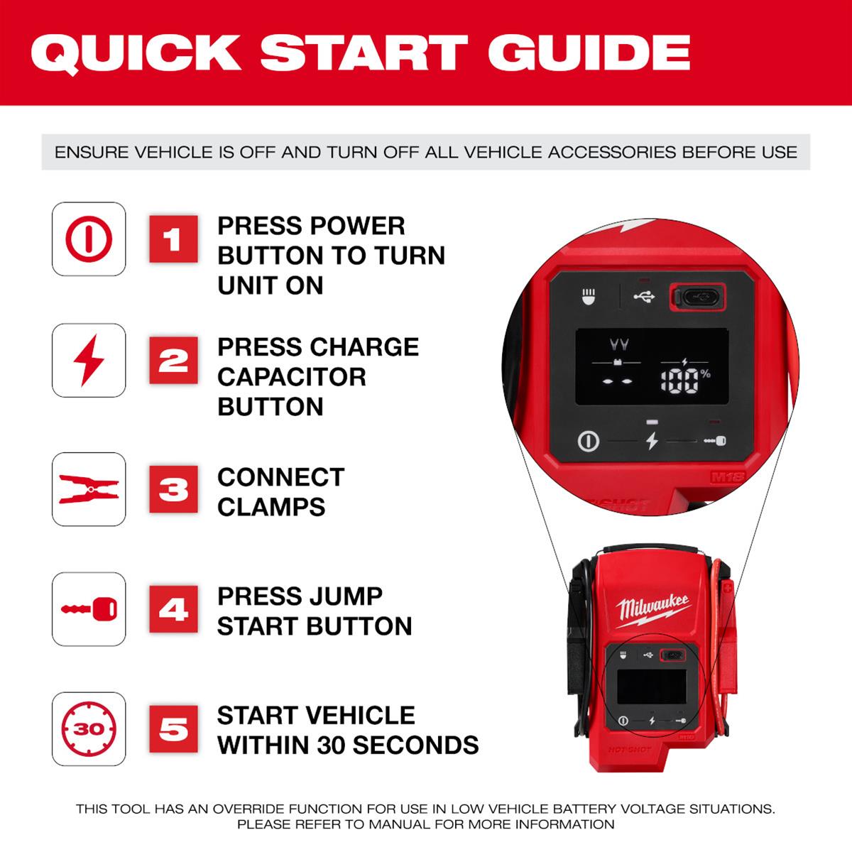 Milwaukee Tool 3841-20 Milwaukee M18 HOTSHOT Jump Starters | Summit Racing