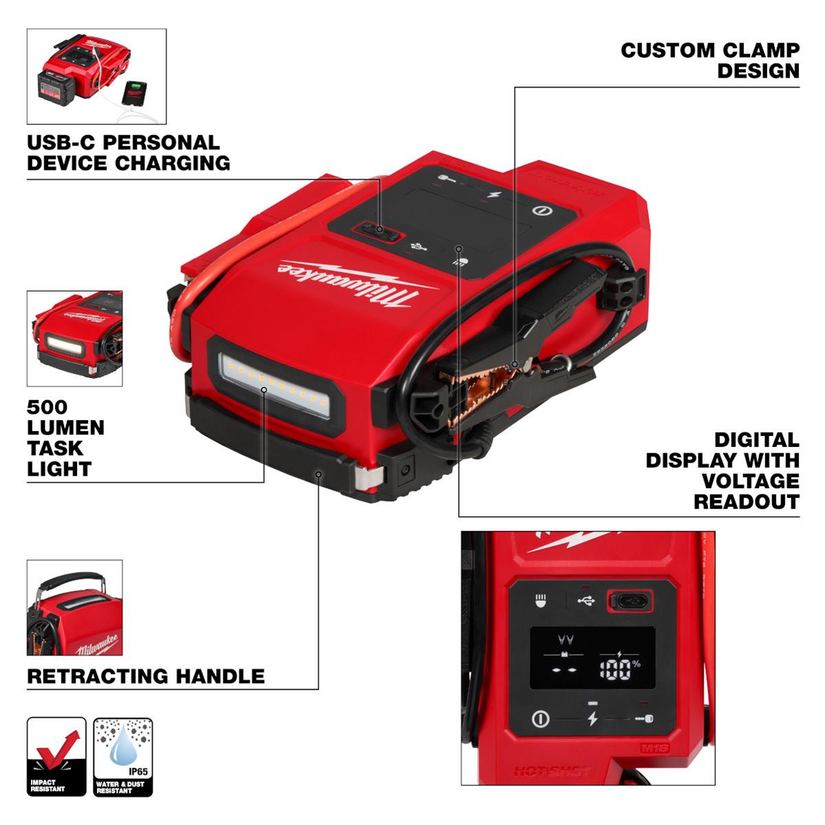 Milwaukee Tool 3841-20 Milwaukee M18 HOTSHOT Jump Starters | Summit Racing