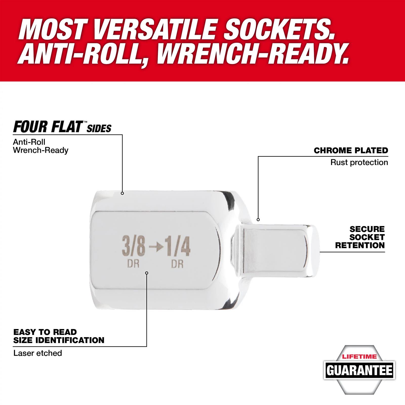 Milwaukee Tool 42-04-9111 Milwaukee Four Flat Socket Adapters | Summit ...