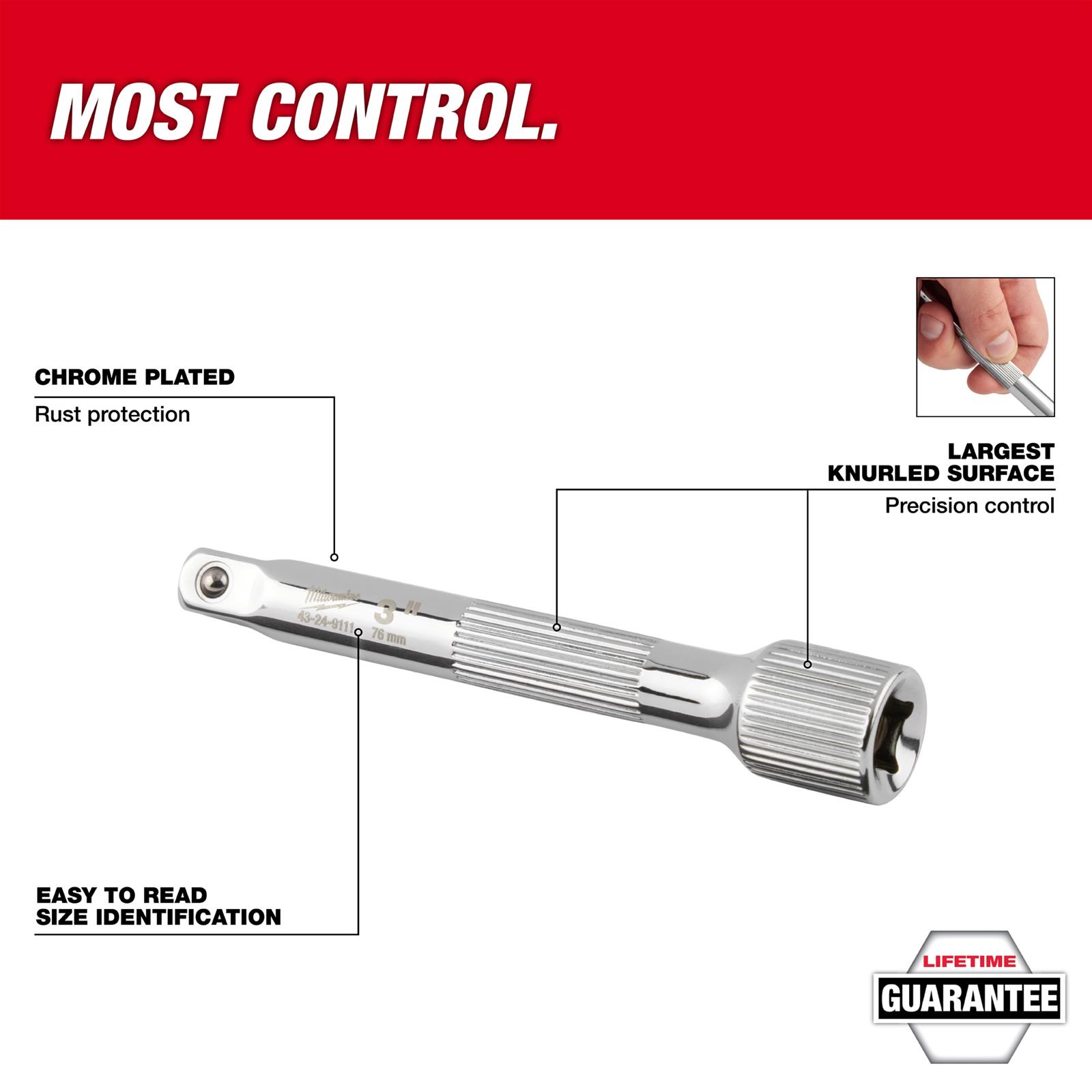 Milwaukee Tool 43-24-9110 Milwaukee Socket Extensions | Summit Racing