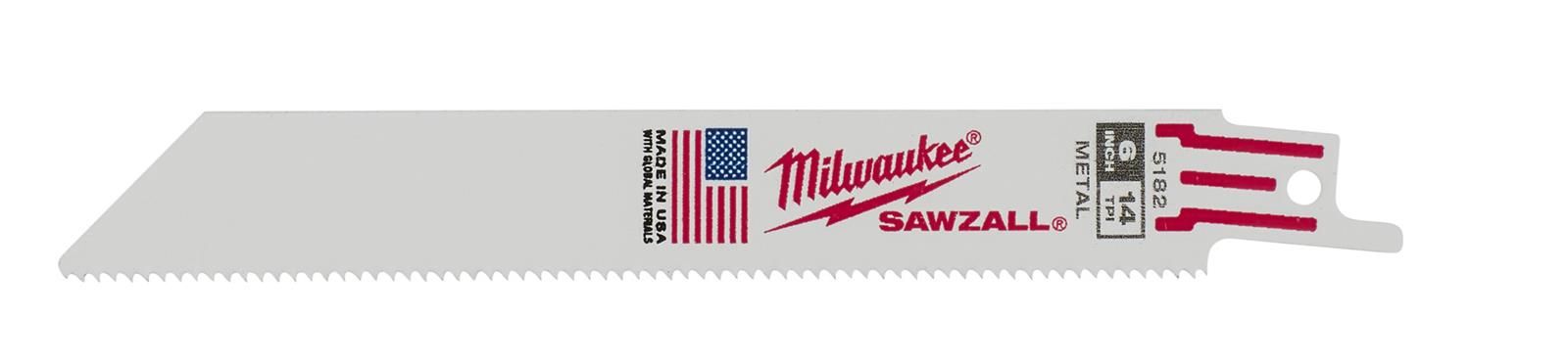 Milwaukee Tool 48-00-5182 Milwaukee SAWZALL Standard Metal Blades ...