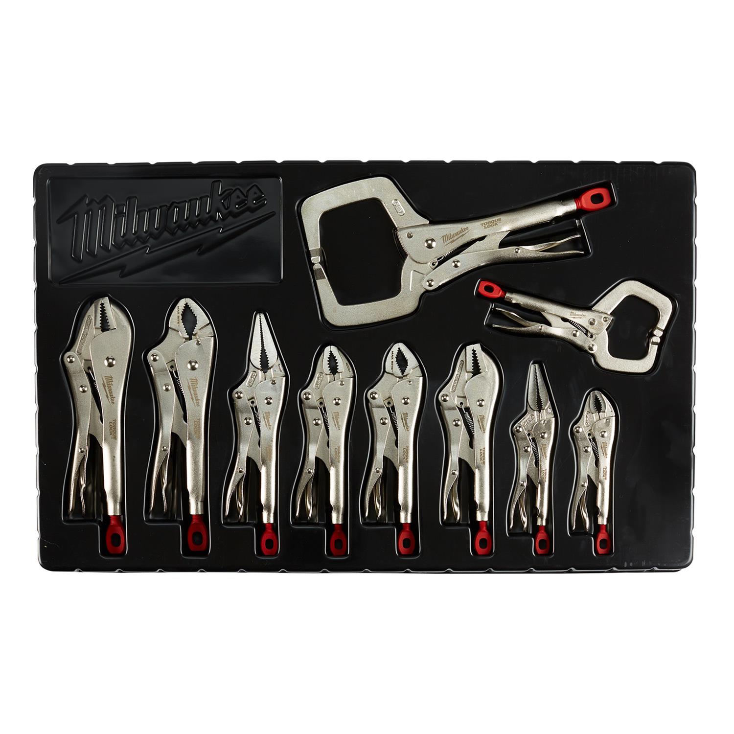 Milwaukee Tool 48-22-3690 Milwaukee TORQUE LOCK 10-Piece Locking Plier ...