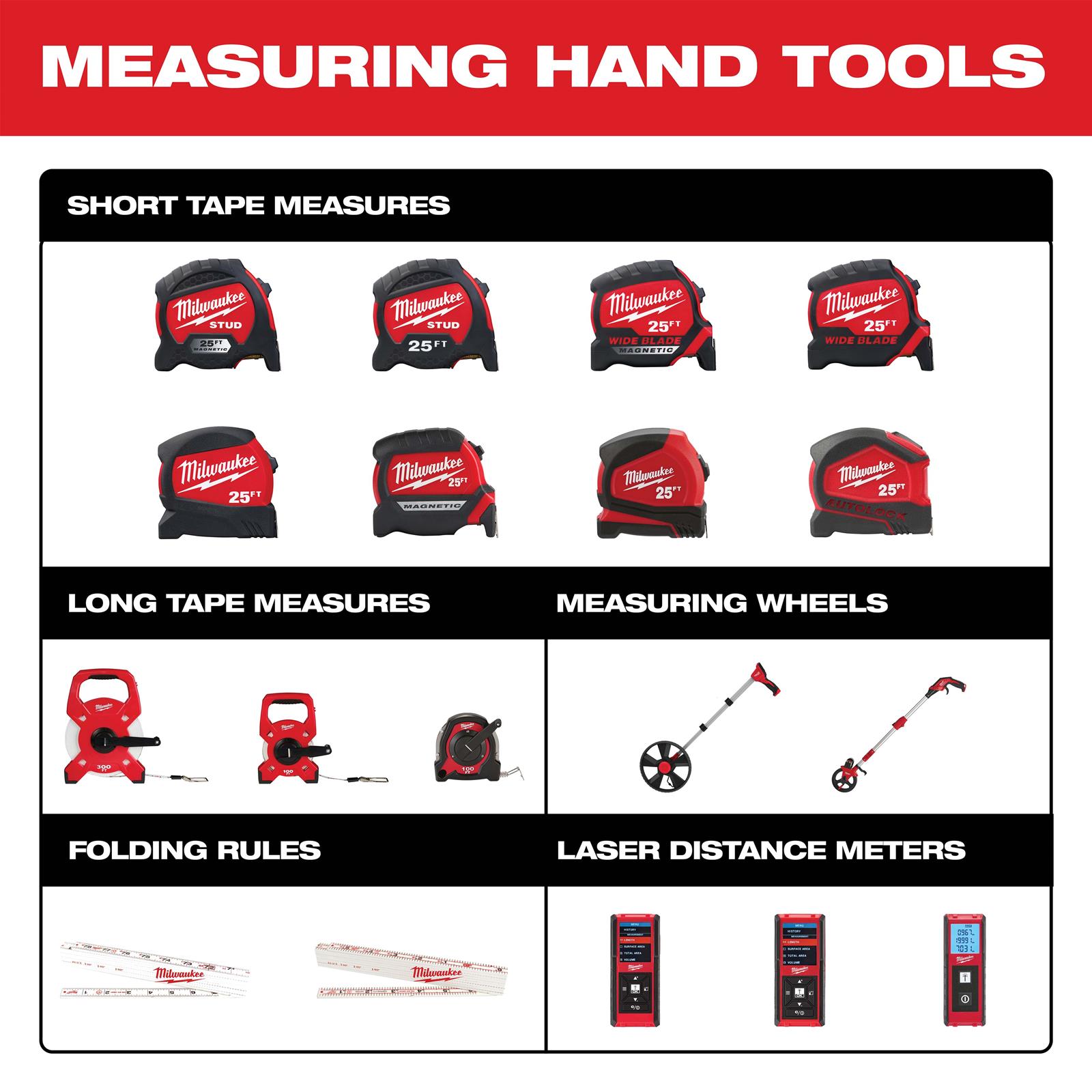 Milwaukee Tool 48-22-5506 Milwaukee Keychain Tape Measures | Summit Racing