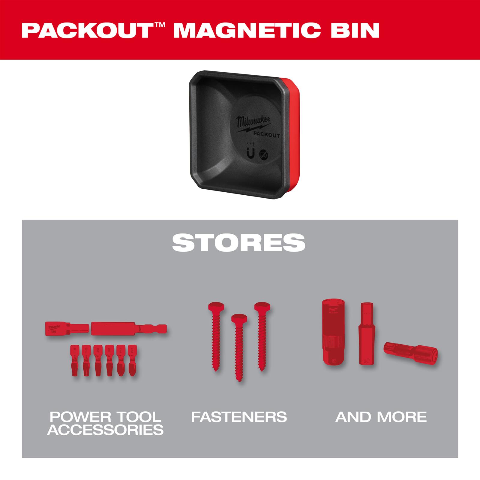 Milwaukee Tool 48-22-8070 Milwaukee PACKOUT Magnetic Bins | Summit Racing