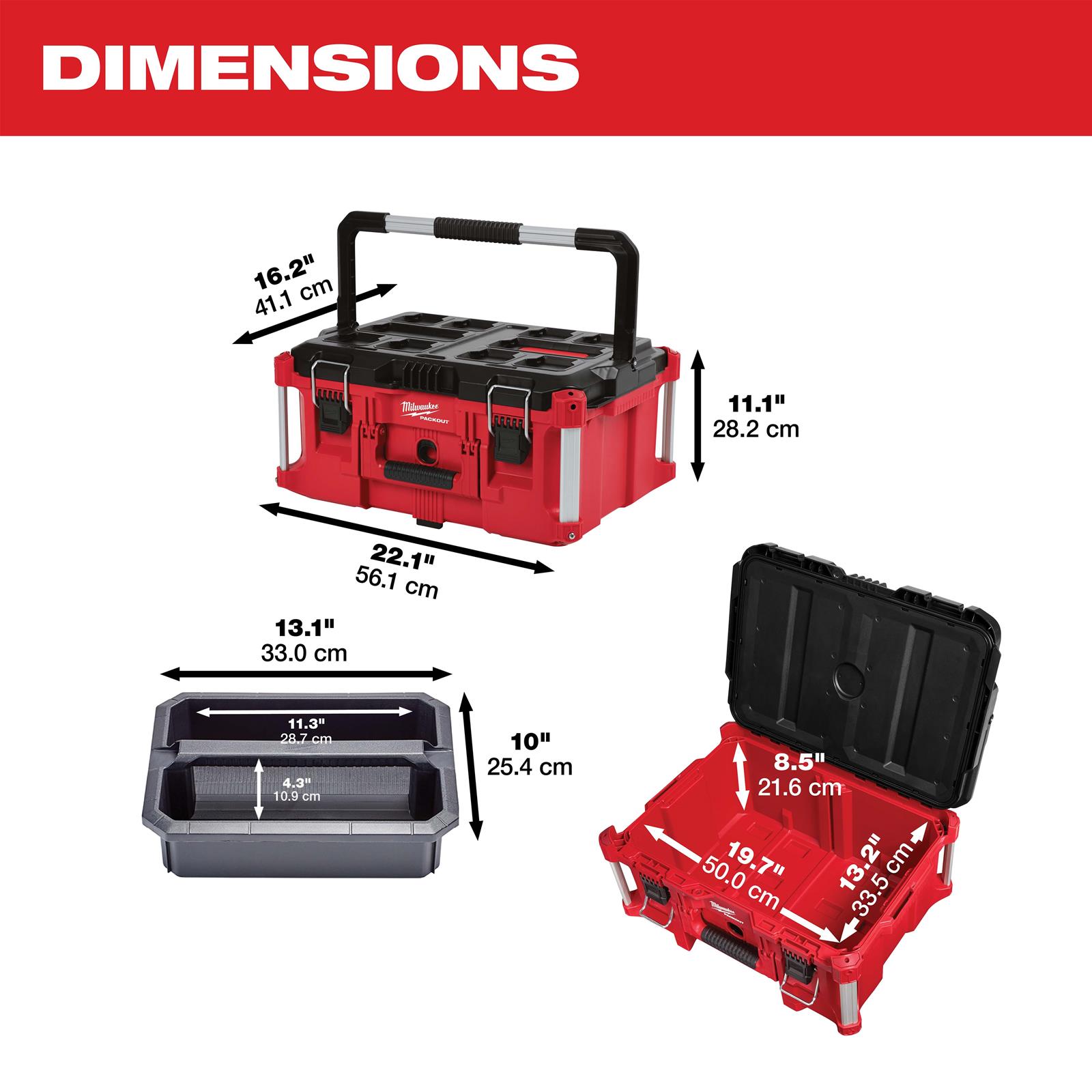 Milwaukee Tool 48-22-8425 Milwaukee PACKOUT Large Tool Boxes | Summit ...