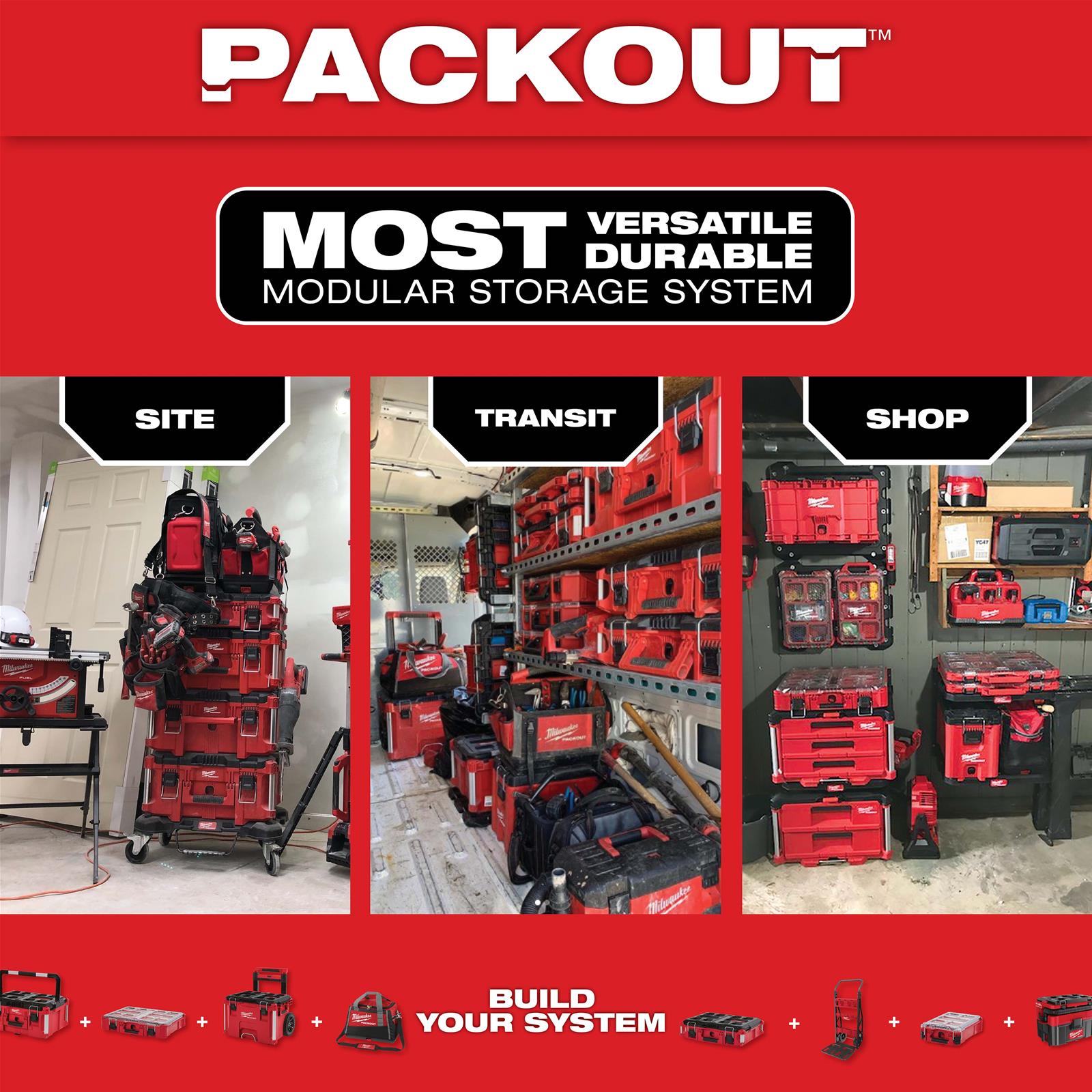 Milwaukee Tool PACKOUT-KIT Milwaukee PACKOUT Toolboxes | Summit Racing
