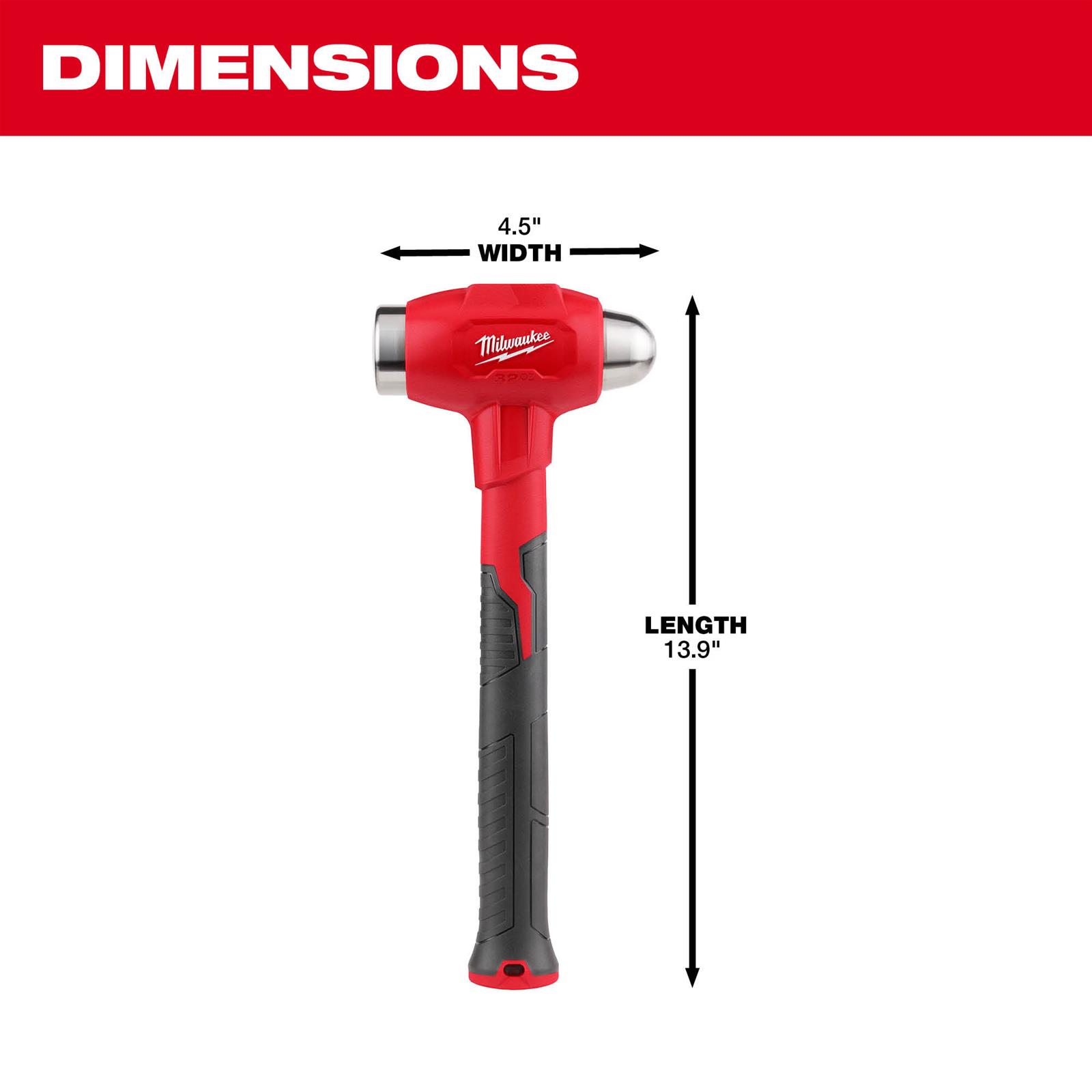 Milwaukee Tool 48-22-9141 Milwaukee Dead Blow Ball Peen Hammers ...