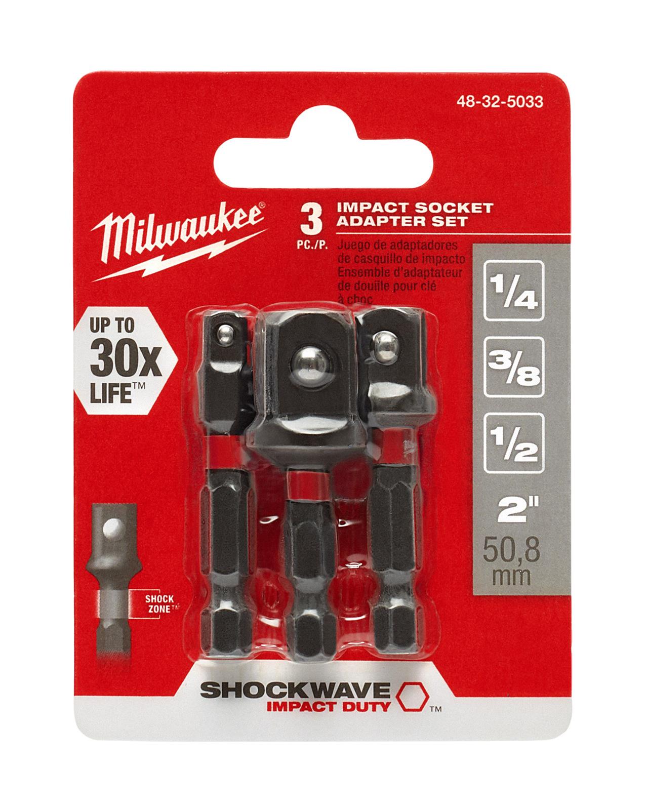 Milwaukee Tool 48-32-5033 Milwaukee SHOCKWAVE Impact Socket Adapters ...
