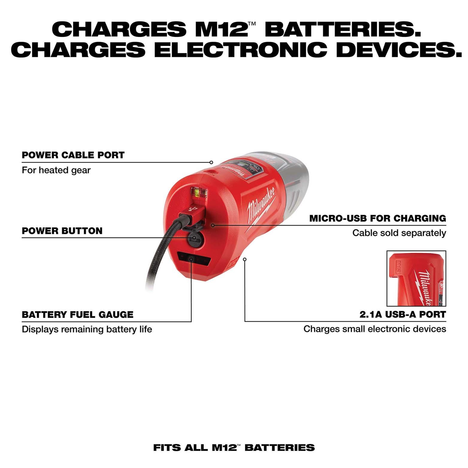 Milwaukee Tool 48-59-1201 Milwaukee M12 Compact Chargers and Power ...