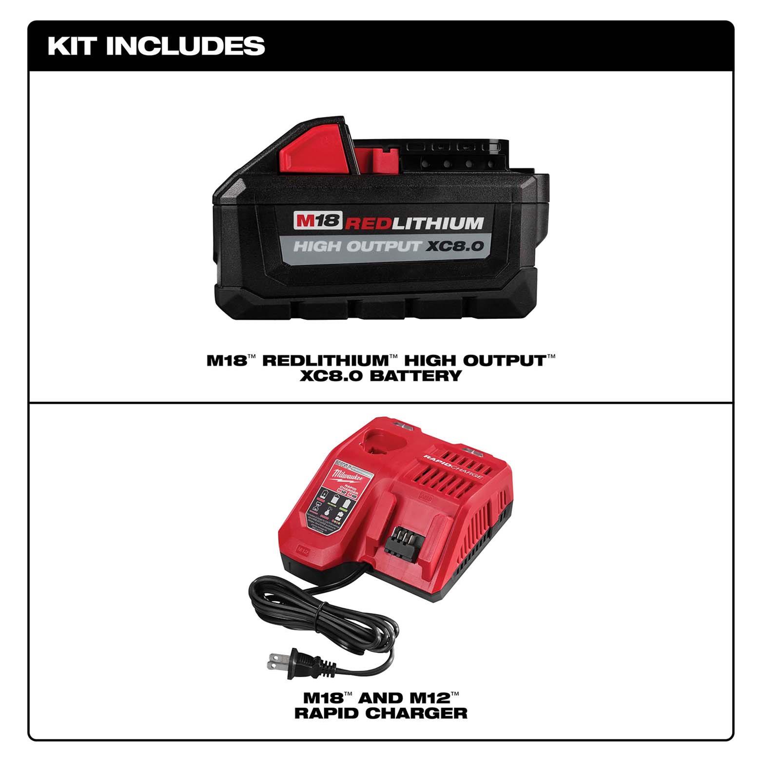 Milwaukee Tool 48-59-1880 Milwaukee M18 REDLITHIUM High-Output XC8.0 ...