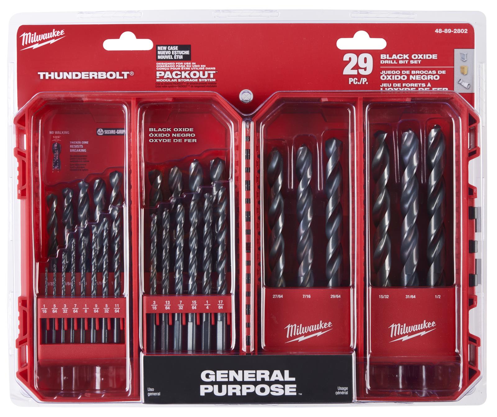 Milwaukee Tool 48-89-2802 Milwaukee Thunderbolt Black Oxide Drill Bits ...