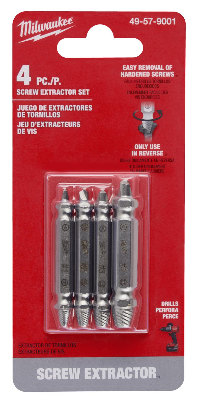 Milwaukee Tool 49-57-9001 Milwaukee M2 Steel Screw Extractor Sets ...