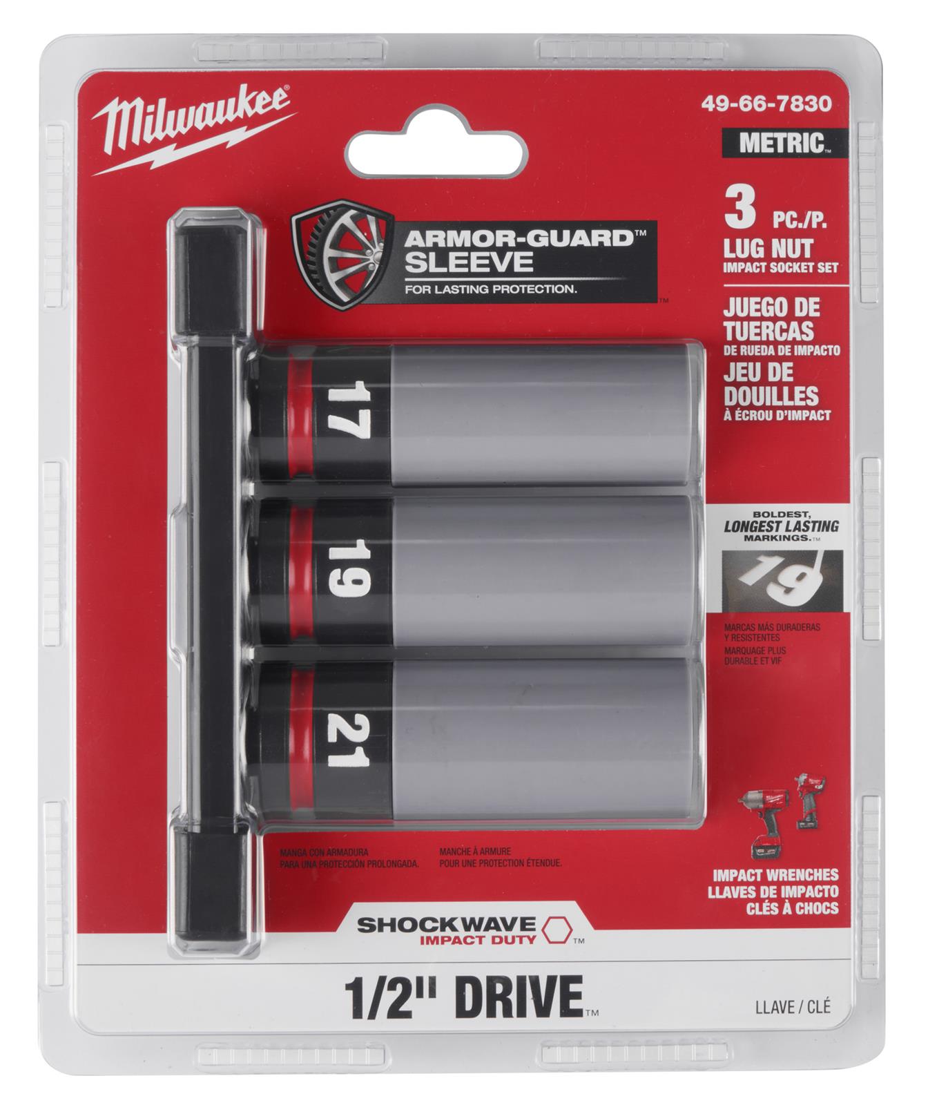 Milwaukee Tool 49-66-7830 Milwaukee SHOCKWAVE Impact Duty Lug Nut ...