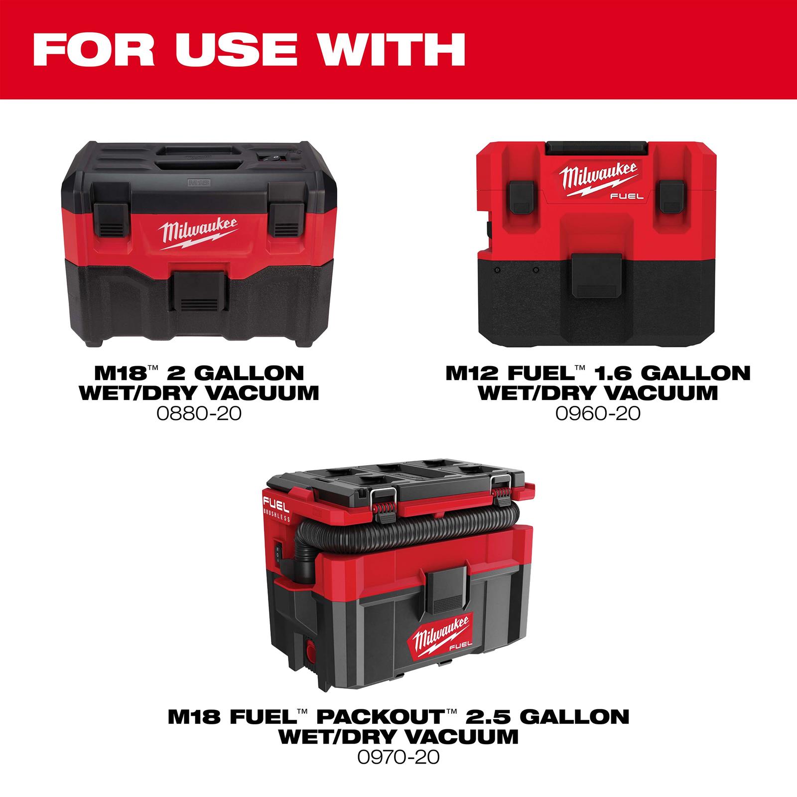 Milwaukee Tool 49-90-1900 Milwaukee HEPA Filters | Summit Racing