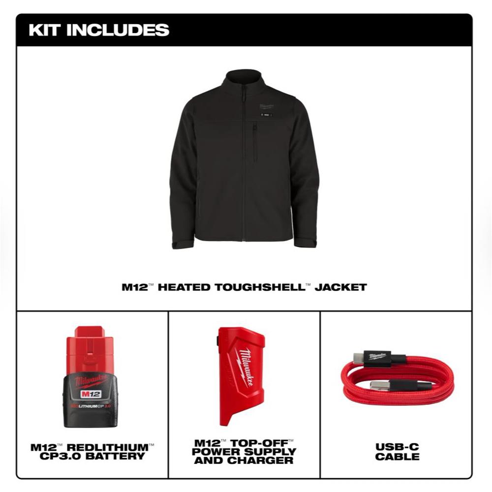 Milwaukee Tool M100B-21L Milwaukee M12 Heated TOUGHSHELL Jackets ...