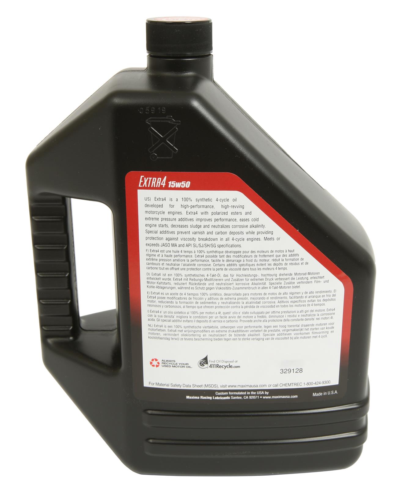 Maxima Racing Oils - Powersports 329128 Maxima Maxum4 Extra Oil ...